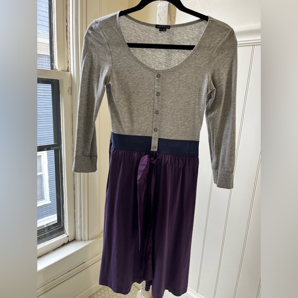 Theory | Dresses | Theory Grey And Purple Dress | Poshmark